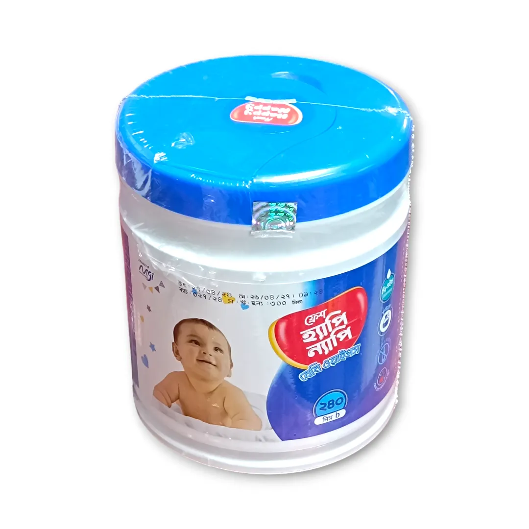 Fresh Happy Nappy Baby Wipes (Jar) 240/Pcs | Healthway