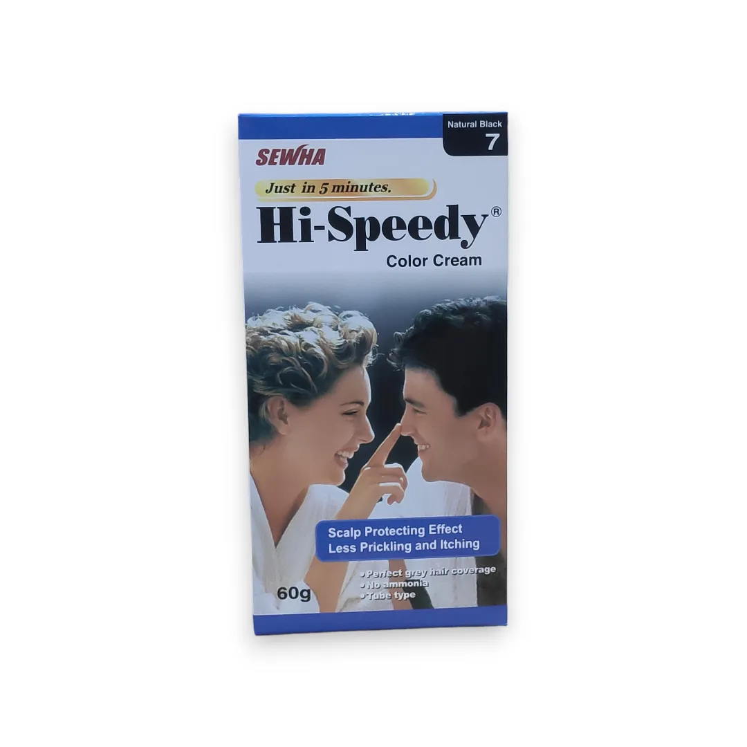 Hi-Speedy Hair Color Natural Black 7 (60g) | Healthway