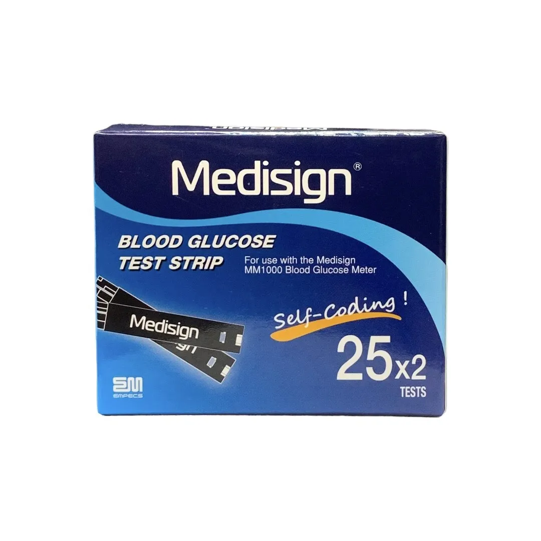 Medisign MM1000 Blood Glucose Test Strip – 50 pcs | Healthway