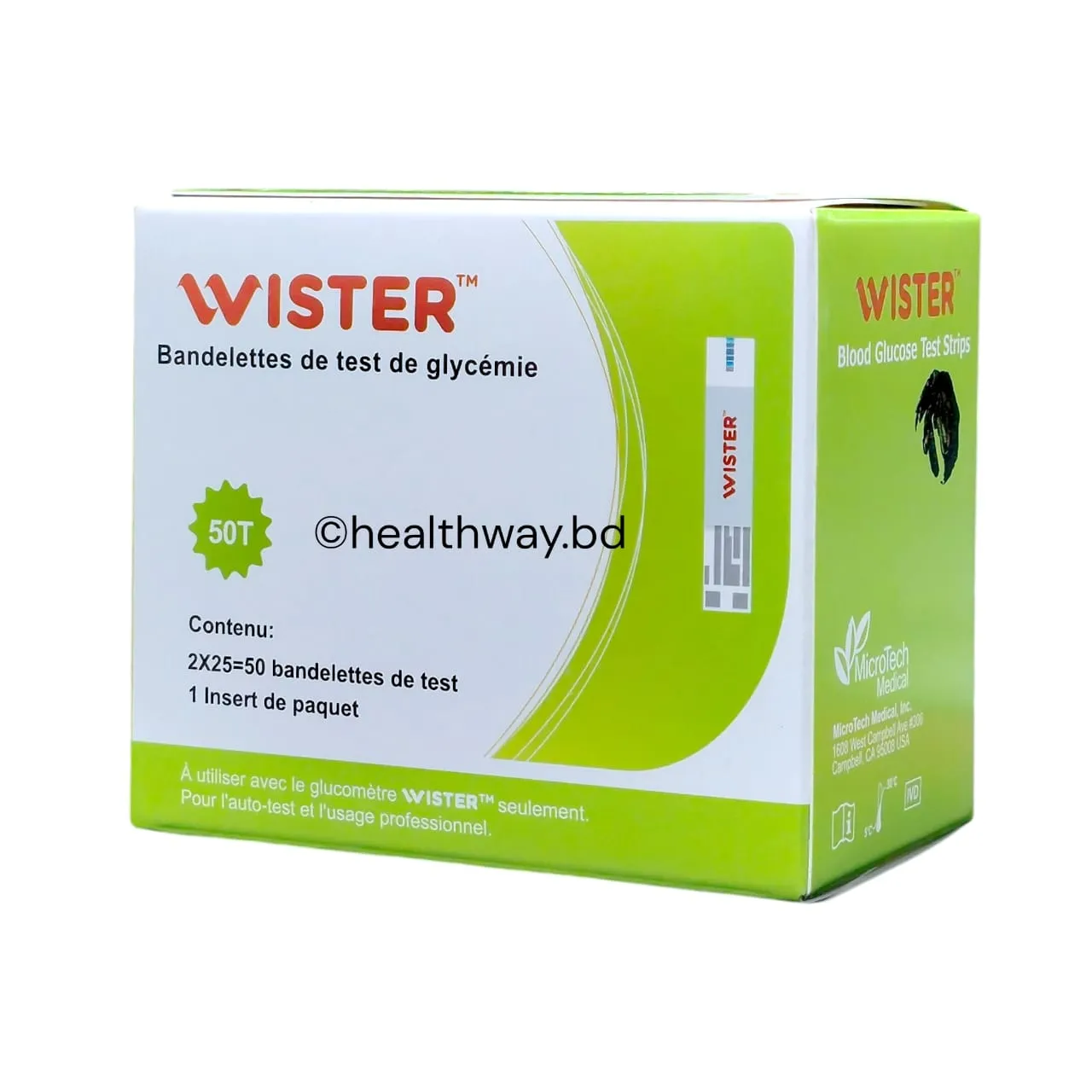 Wister Blood Glucose Test Strips Price in BD | Healthway